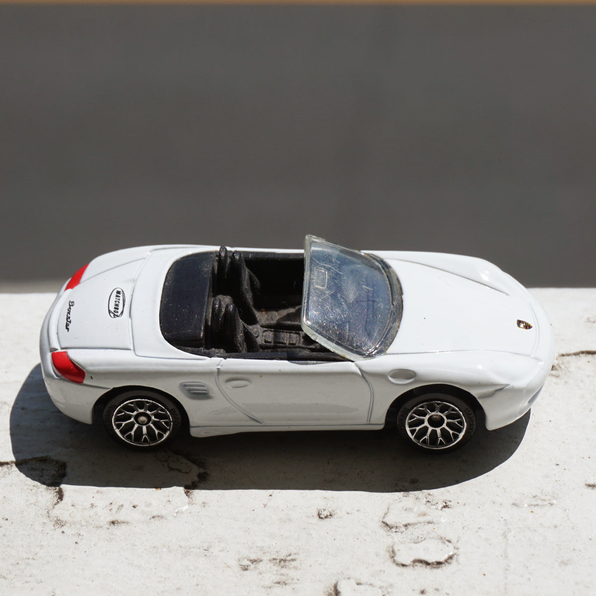 1998 Vintage Diecast MATCHBOX White Convertible Porsche Boxster Toy Ca ...