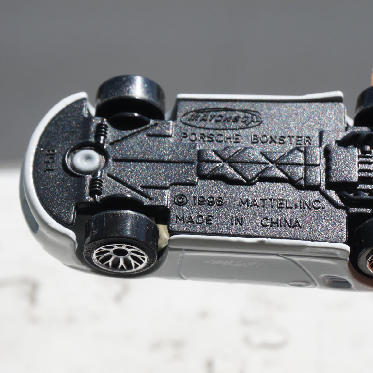 1998 Vintage Diecast MATCHBOX White Convertible Porsche Boxster Toy Ca ...