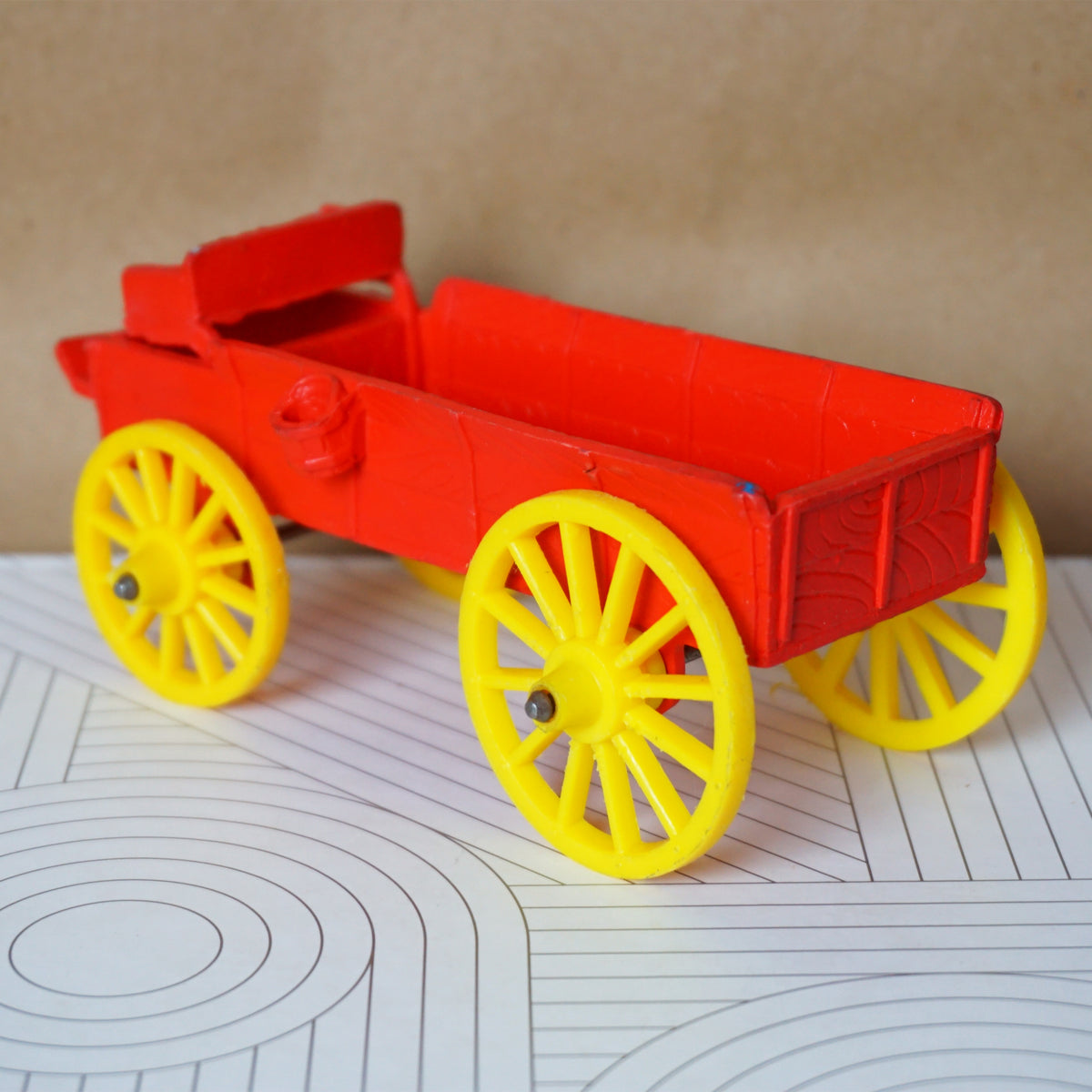 1950s Vintage AUBURN RUBBER CO. Red Farm Wagon Buckboard Toy. Made in ...