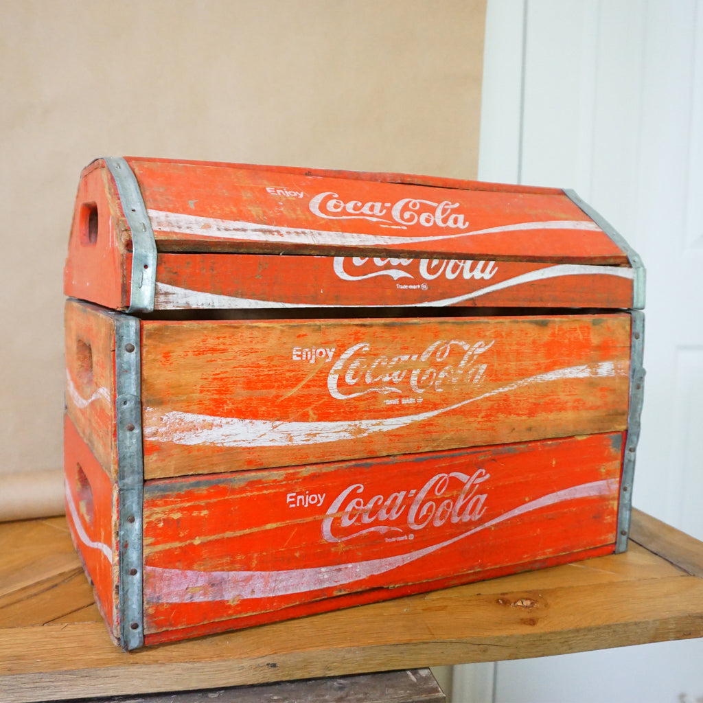 1977 Vintage COCA-COLA Temple-Cattanooga Wooden Case / Crate / Box ...