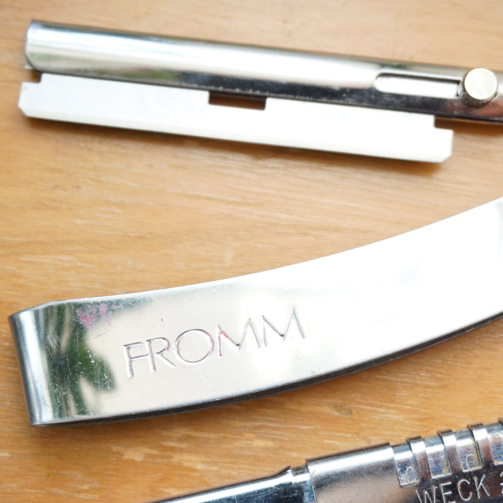 Vintage Metal Barber Hair Tools Set. FROMM Shaver and WECK Hair Shaper ...