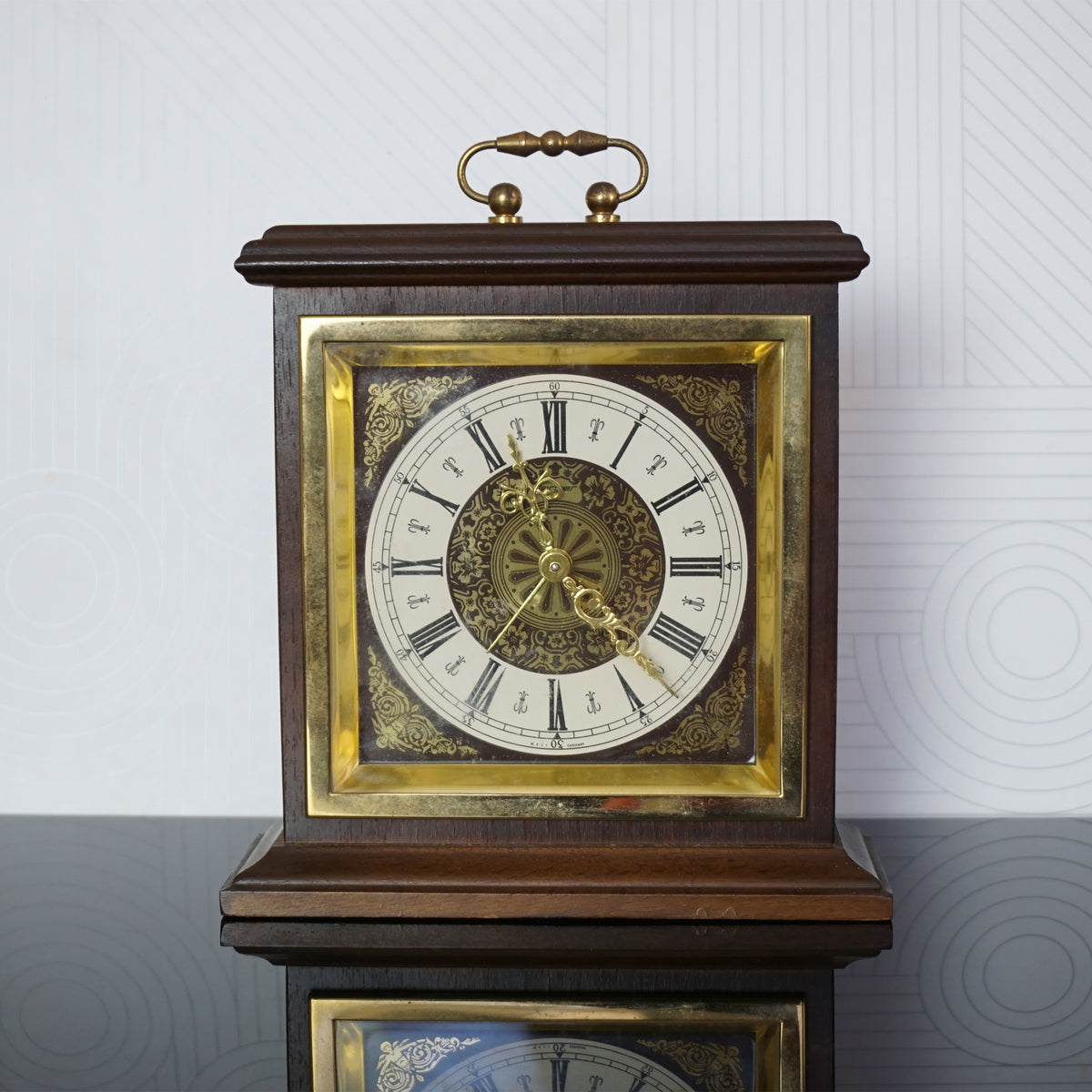 Vintage Antique ADOLF JERGER 6" Mantel Alarm Clock. Made in West Germa ...