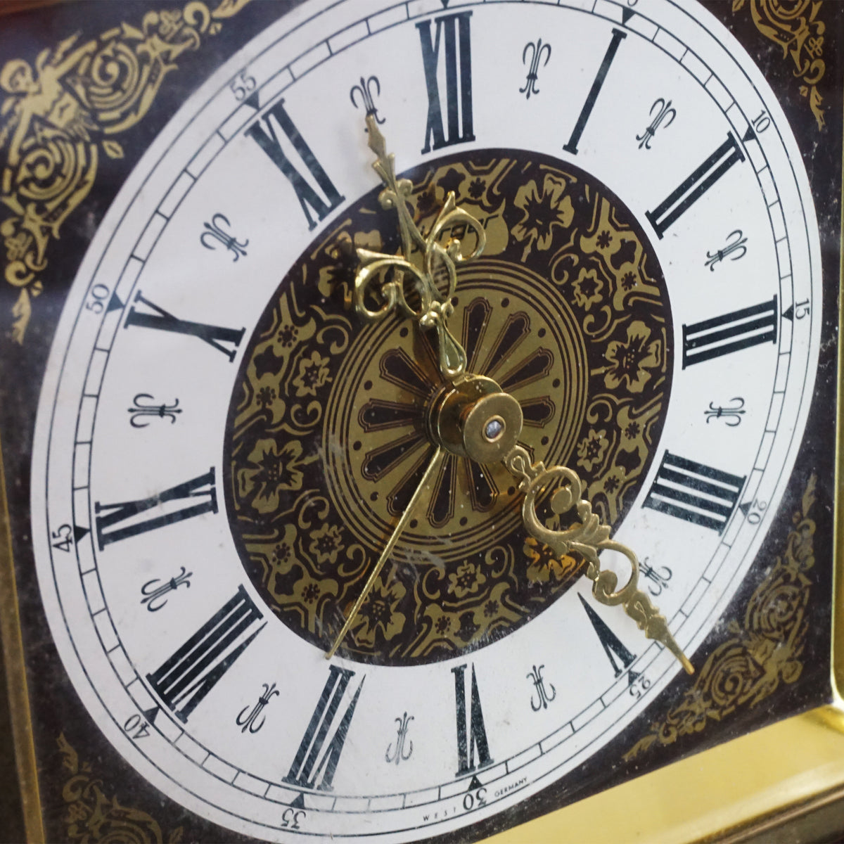 Vintage Antique ADOLF JERGER 6" Mantel Alarm Clock. Made in West Germa ...