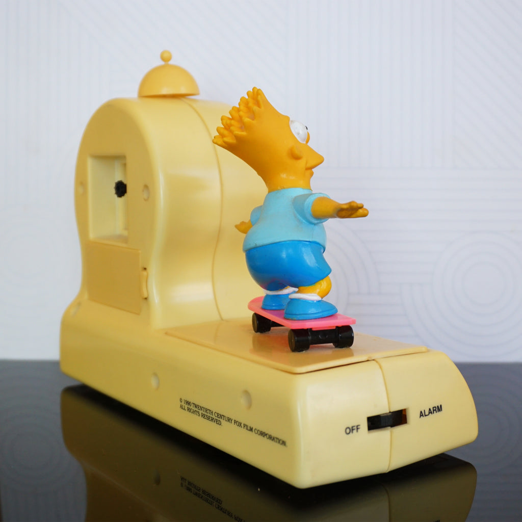 1990 Vintage FOX Bart Simpson Radio Alarm Clock, Matt Groening. Time t ...