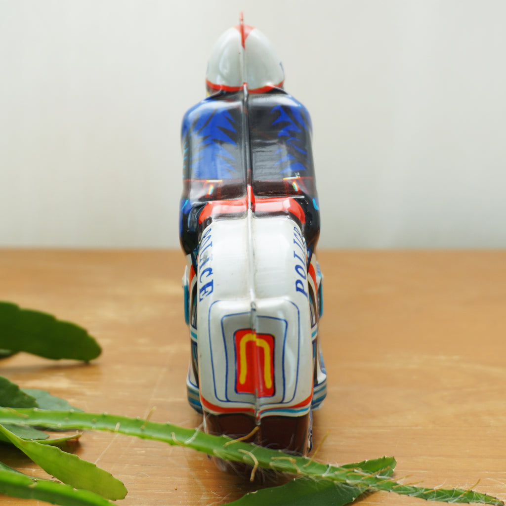 Vintage Tin Litho Friction Powered Motorcycle Police No. 51. Made in J ...
