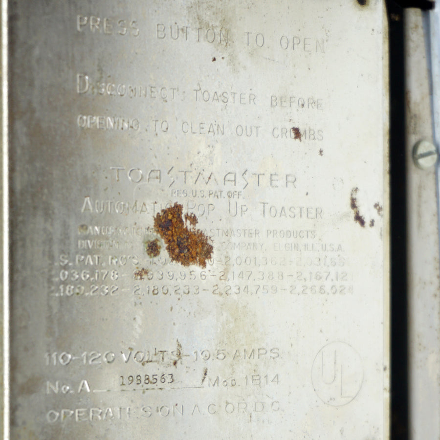 Art Deco c. 1950s TOASTMASTER 2-Slice Toaster Model 1B14. Made in USA ...