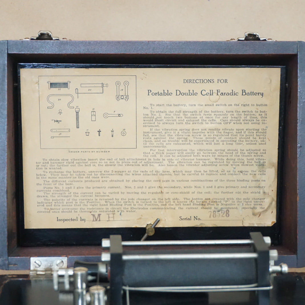 Antique Portable Double Cell Faradic Battery in Case. Shock Quack Medi ...