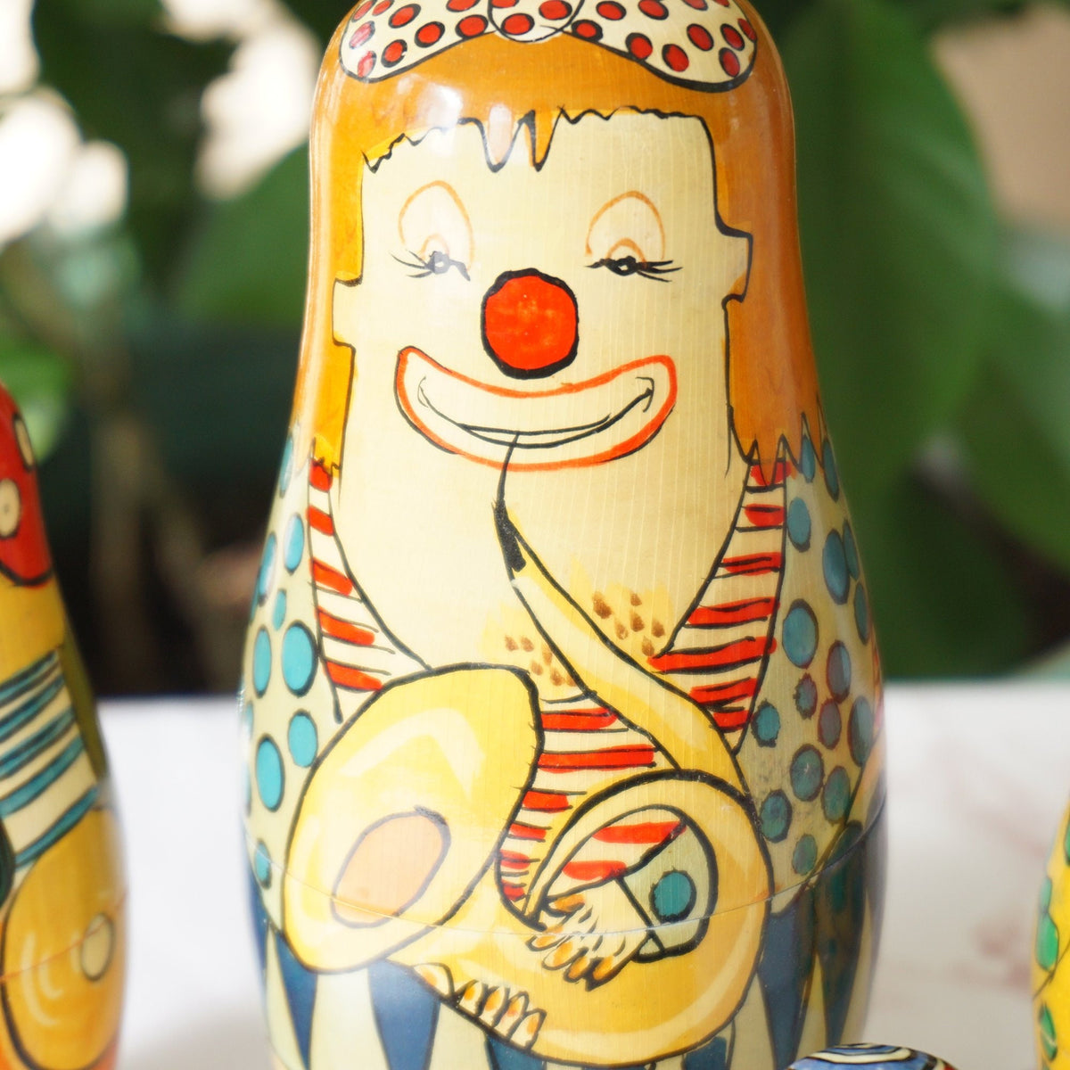 Matryoshka "Матрёшка" Russian Clowns with Musical Instruments Nesting ...